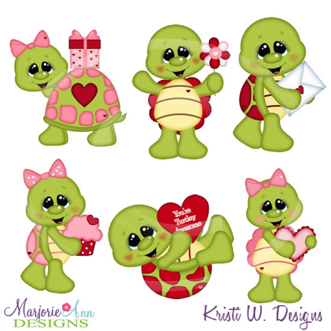 Digital Scrapbooking-turtle Love You Clipart-instant Download-digital ...