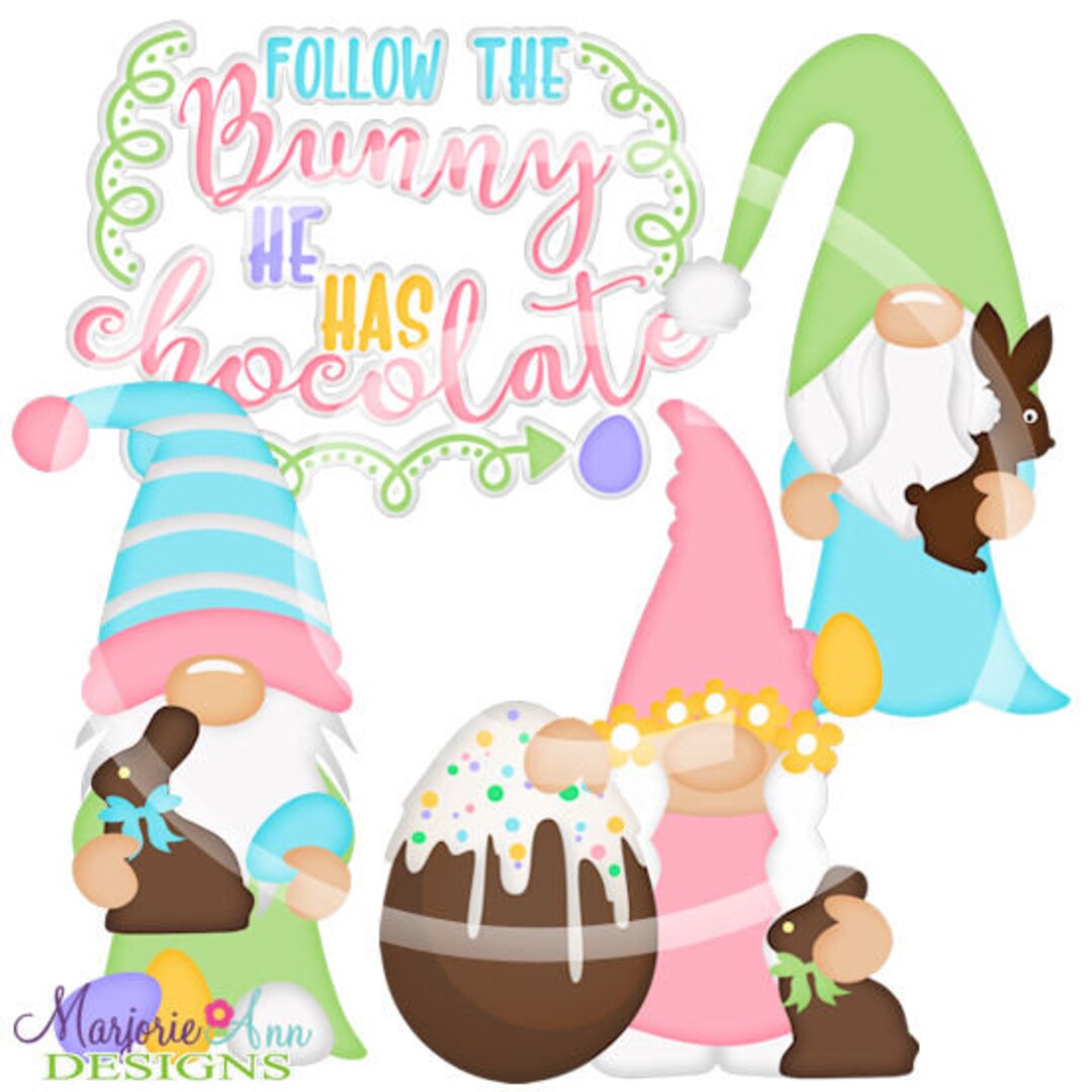 Easter Chocolate Gnomes Clipart-instant Download-digital Clipart-png ...
