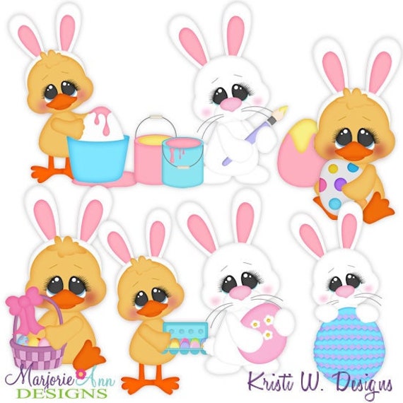 Chicks and Bunnies Clip Art-instant Download-digital Clipart | Etsy
