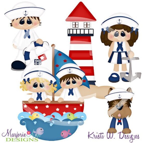 Nautical Friends Clip Art-digital Clipart-png Clip Art-digital | Etsy