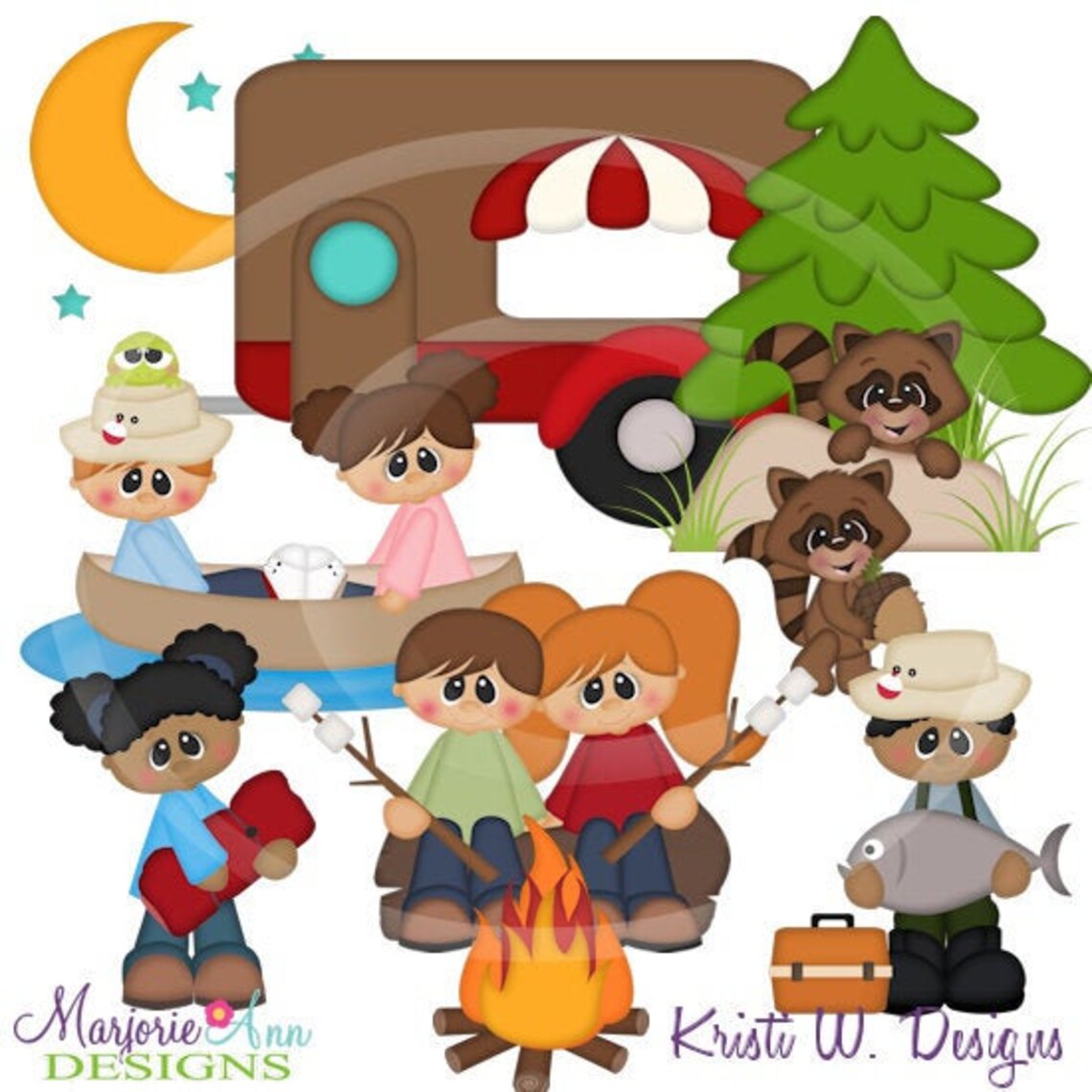 Camping Trip Clip Art-instant Download-digital Clipart-camping - Etsy