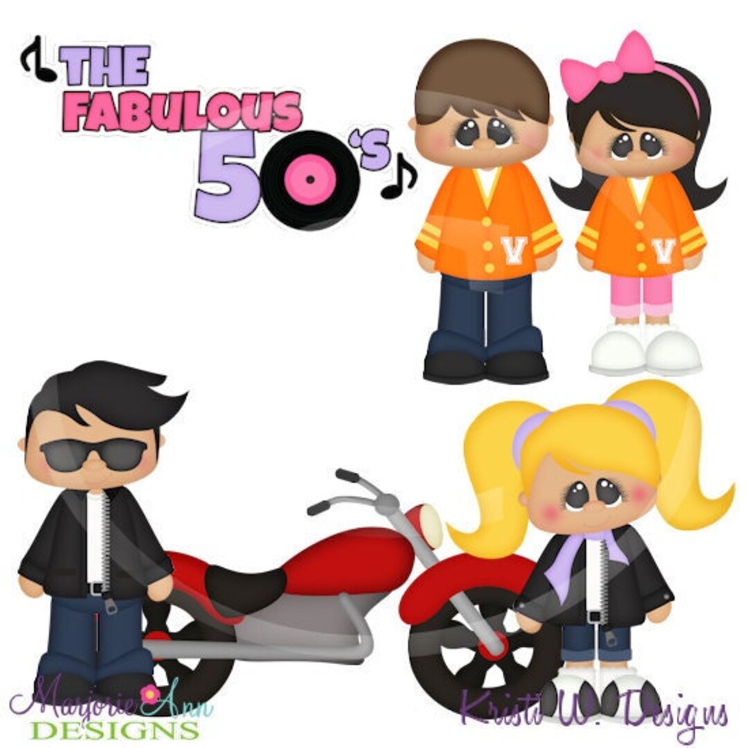 The Fabulous 50's Clip Art Graphics-digital Clipart-png Clip Art ...
