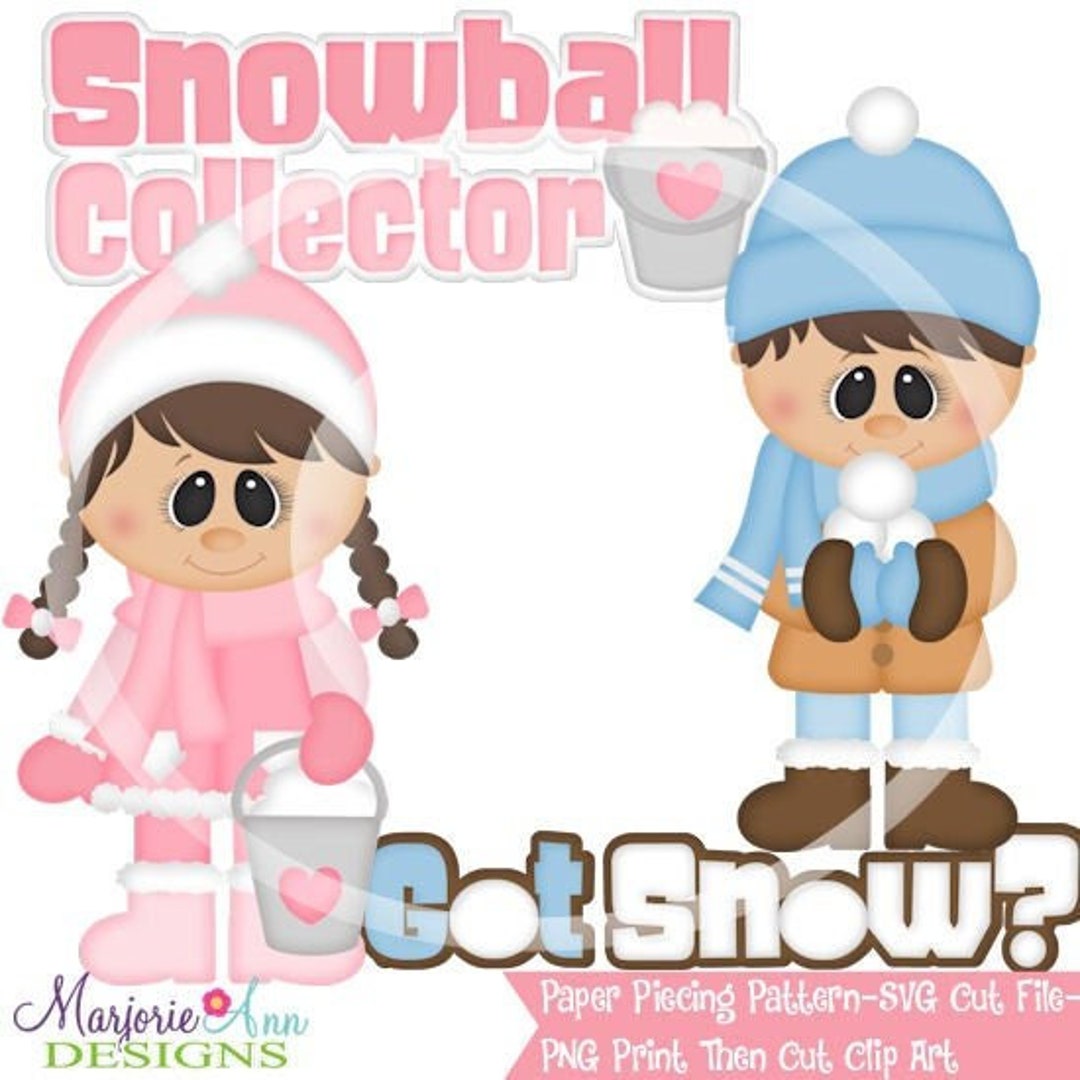 SVG Cut Files/paper Piecing/png Clip Art-snowball Collector-instant ...