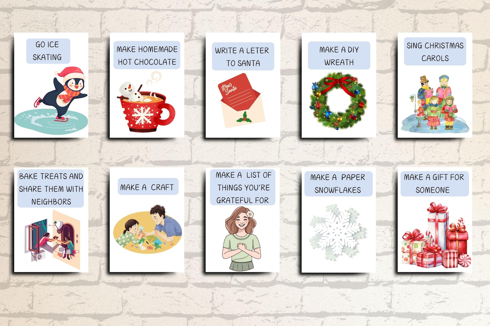 Printable Advent Calendar Stickers - Digital Christmas Countdown Tags ...