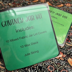 Chutney Jar Gift Set With Fabric Lid Covers Wax Seals and Jute Thread ...