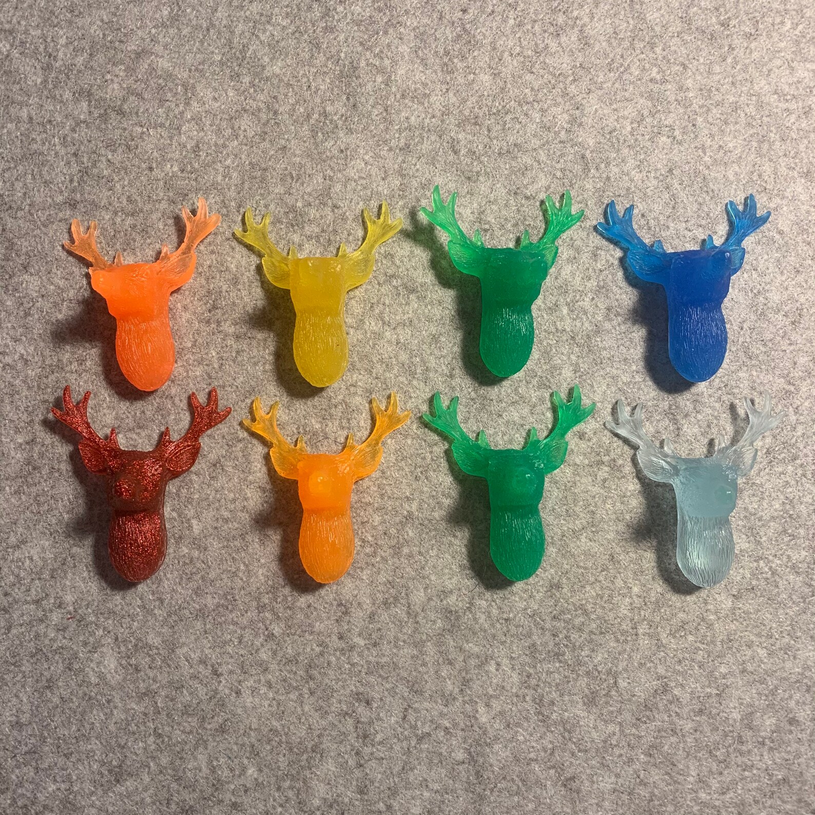 Neon Stag Head Brooches | Various Colours - Etsy