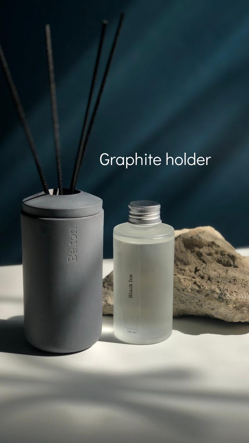 Concrete Reed Diffuser Minimalistic | 100ml | Natural Fragrance Aroma ...