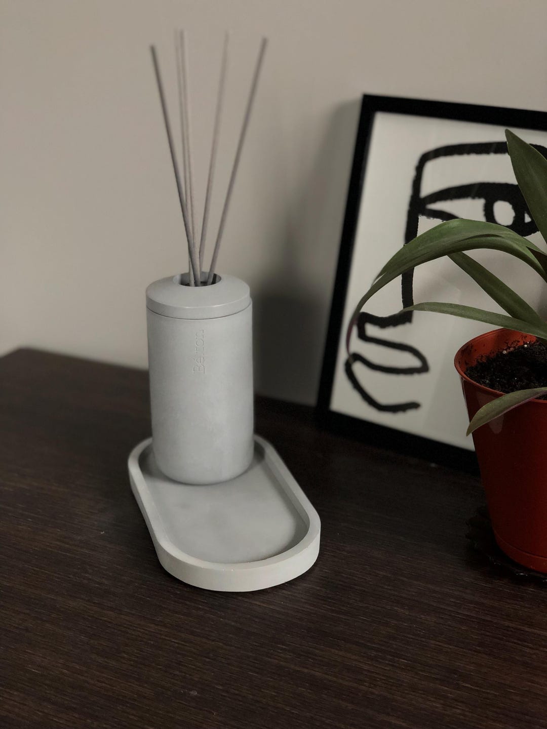 Concrete Reed Diffuser Minimalistic 100ml Natural Fragrance Aroma - Etsy