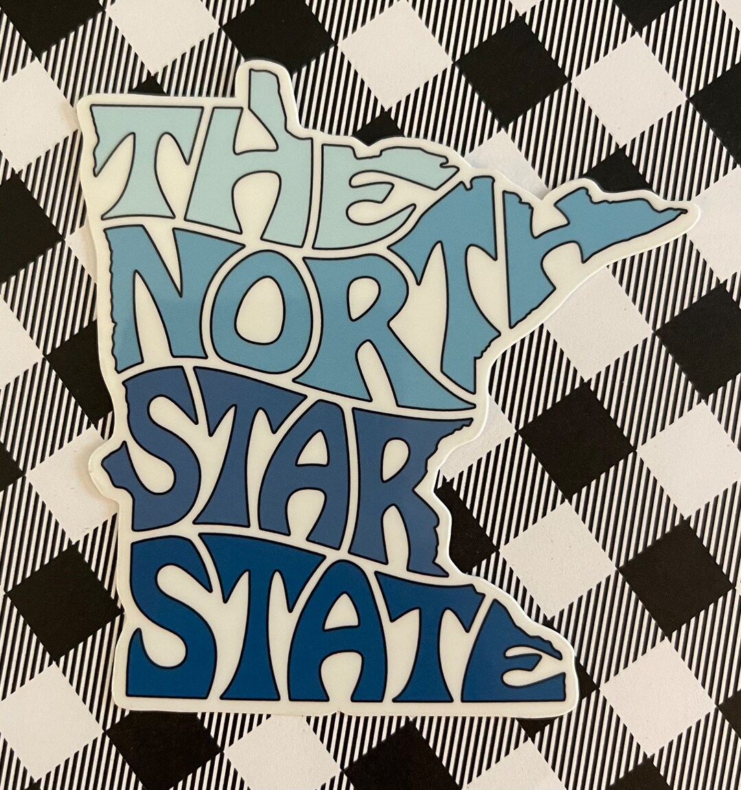 Minnesota the North Star State Die Cut Sticker Laptop - Etsy