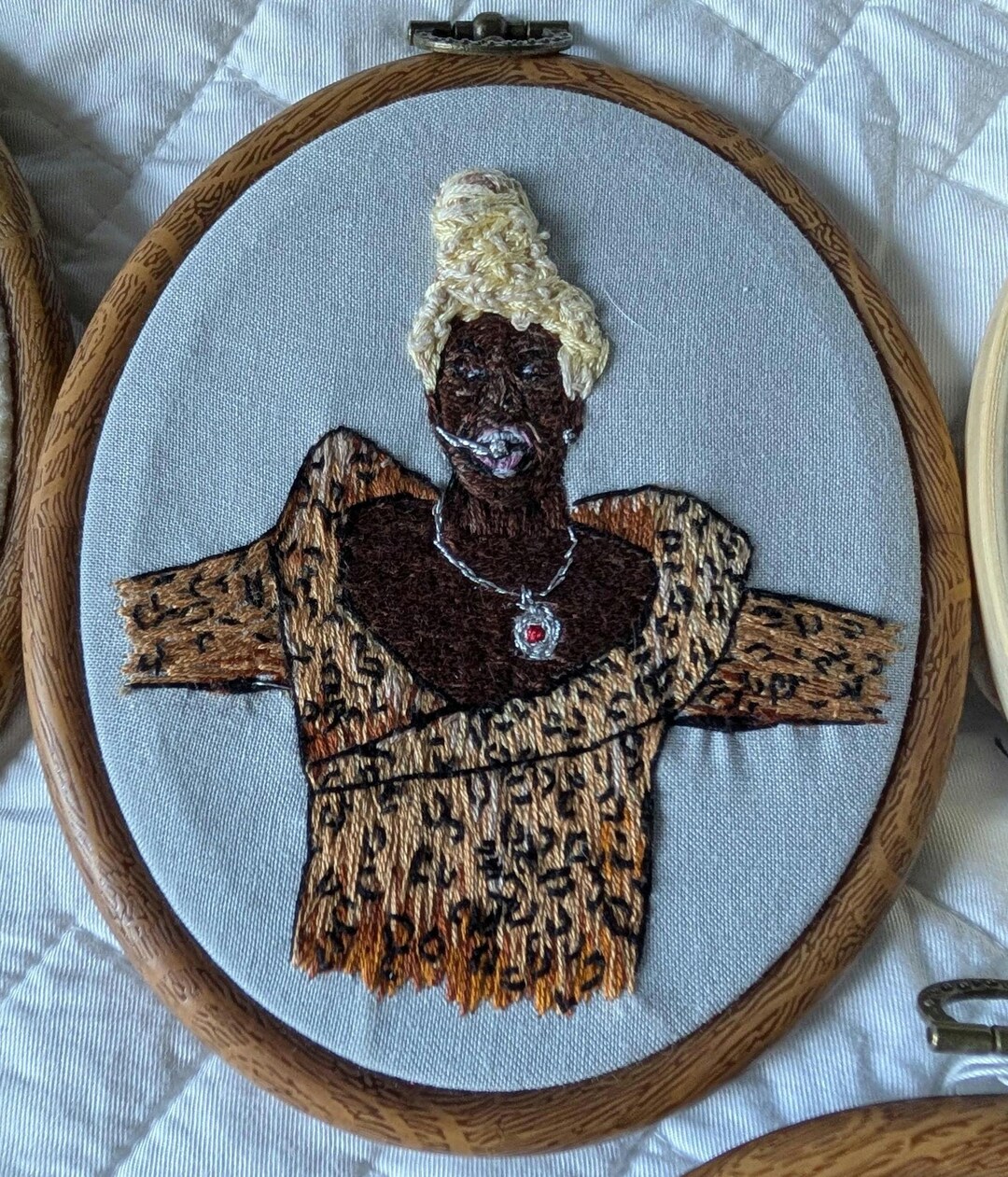 Ruby Rhod Fifth Element Embroidery Wall Hanging on Wooden Hoop 5 X6 ...