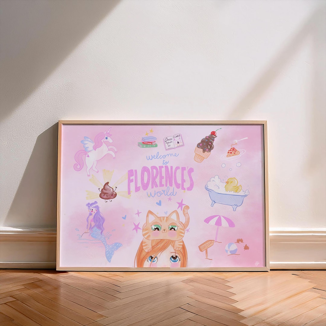 Personalized Children's Poster With Name and Hobbies Original Gift for ...