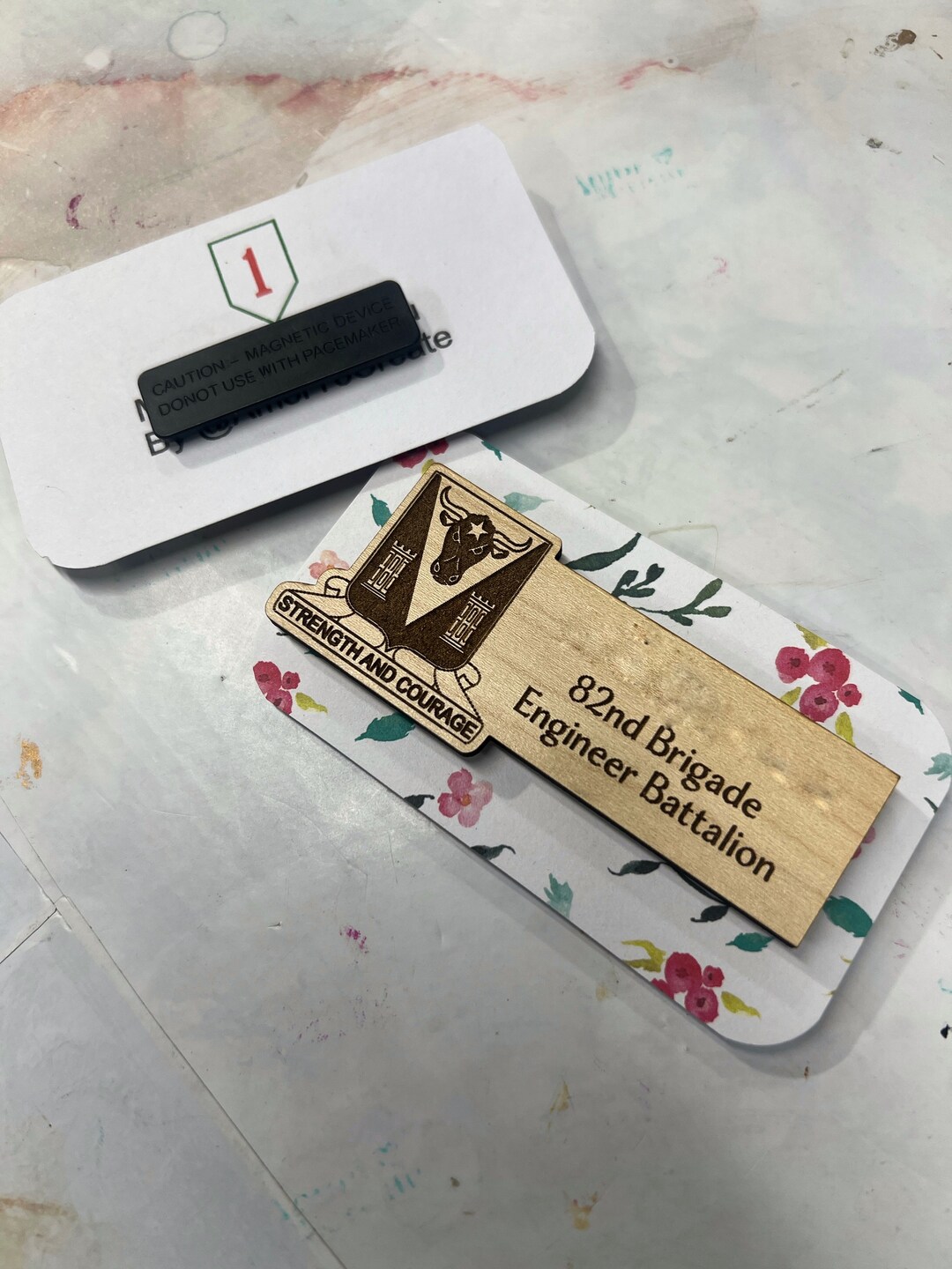 FRG Military Unit Spouse Name Tags With Magnetic Backing SFRG With Your ...