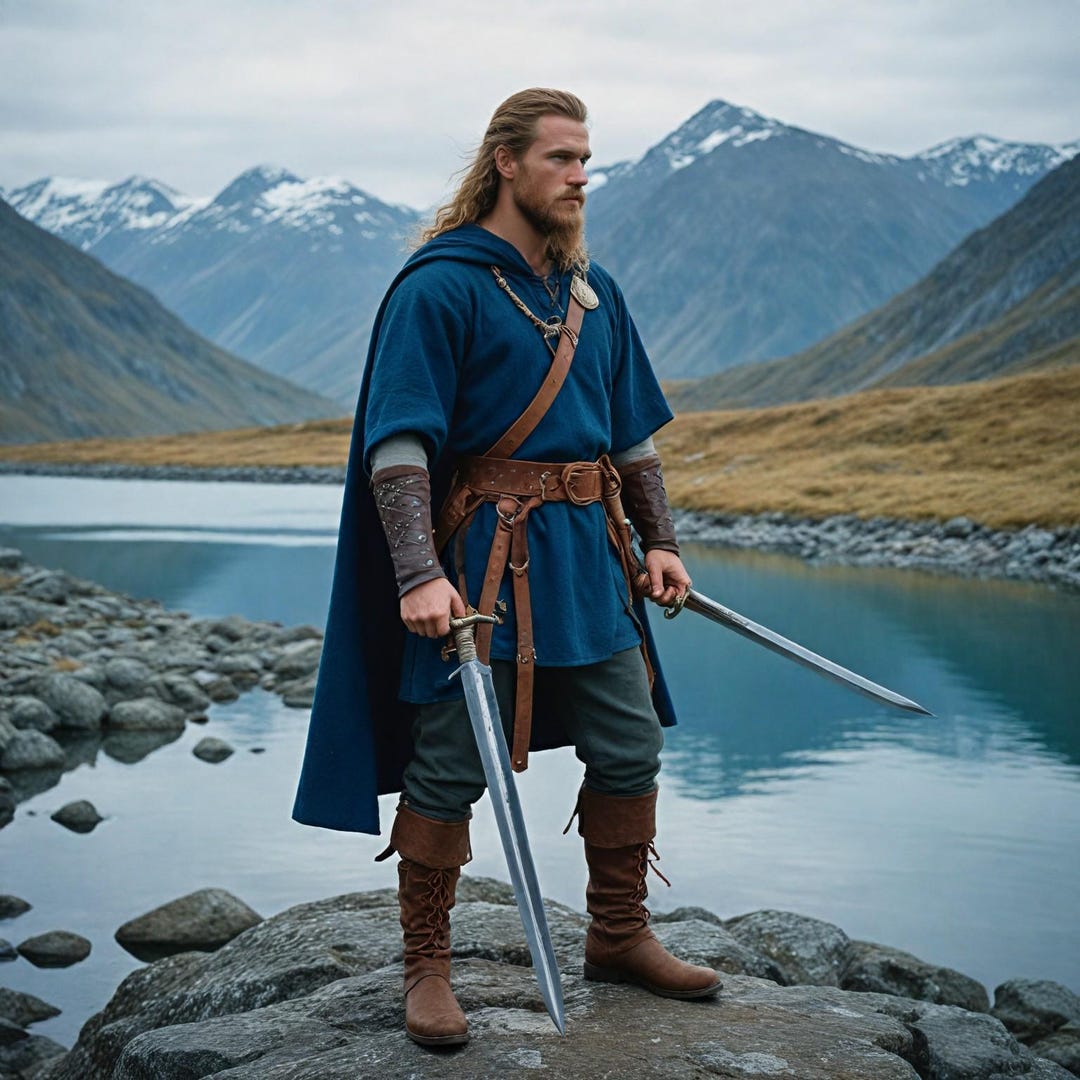 Viking Warrior Cloak With Accents Authenticbattle Cape Renaissance Fair ...