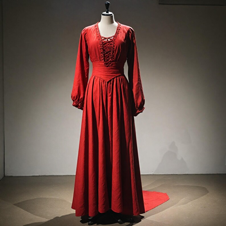 Medieval Lace-up Gown PDF Pattern Adjustable Renaissance Dress for ...