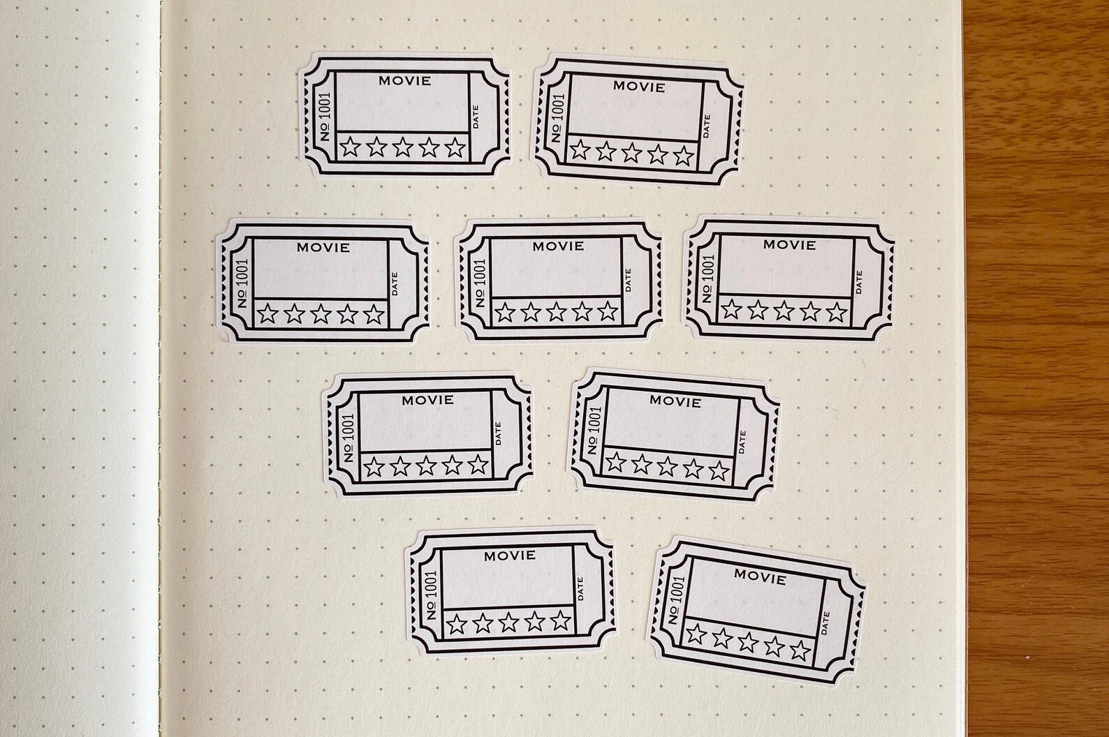 Movie Ticket Sticker Label Movie Tracker Movie Sticker - Etsy