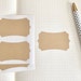 Kraft Sticker Labels Rectangle Bracket, Rustic Labels, Brown Sticker ...