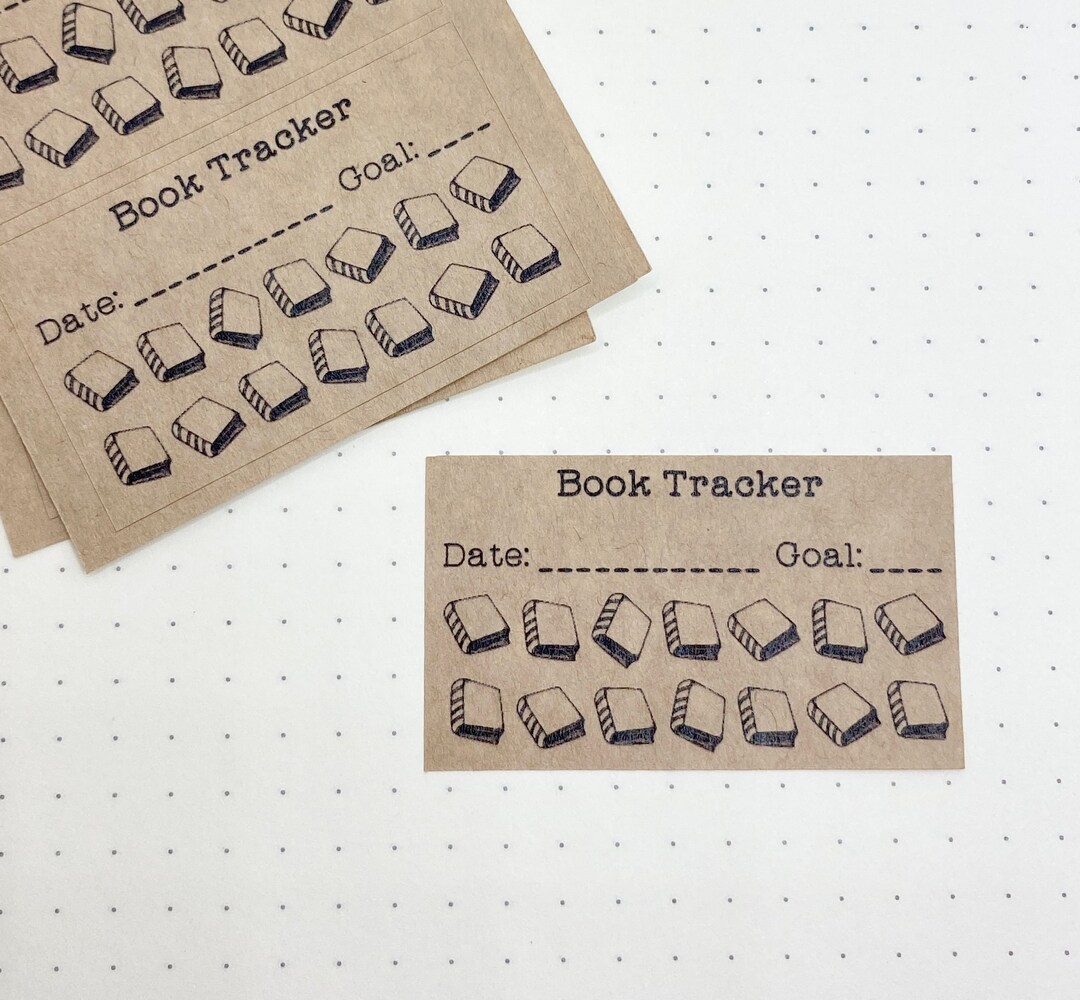 Book Tracker Sticker, Kraft Journal Sticker Log, Reading Log Sticker ...