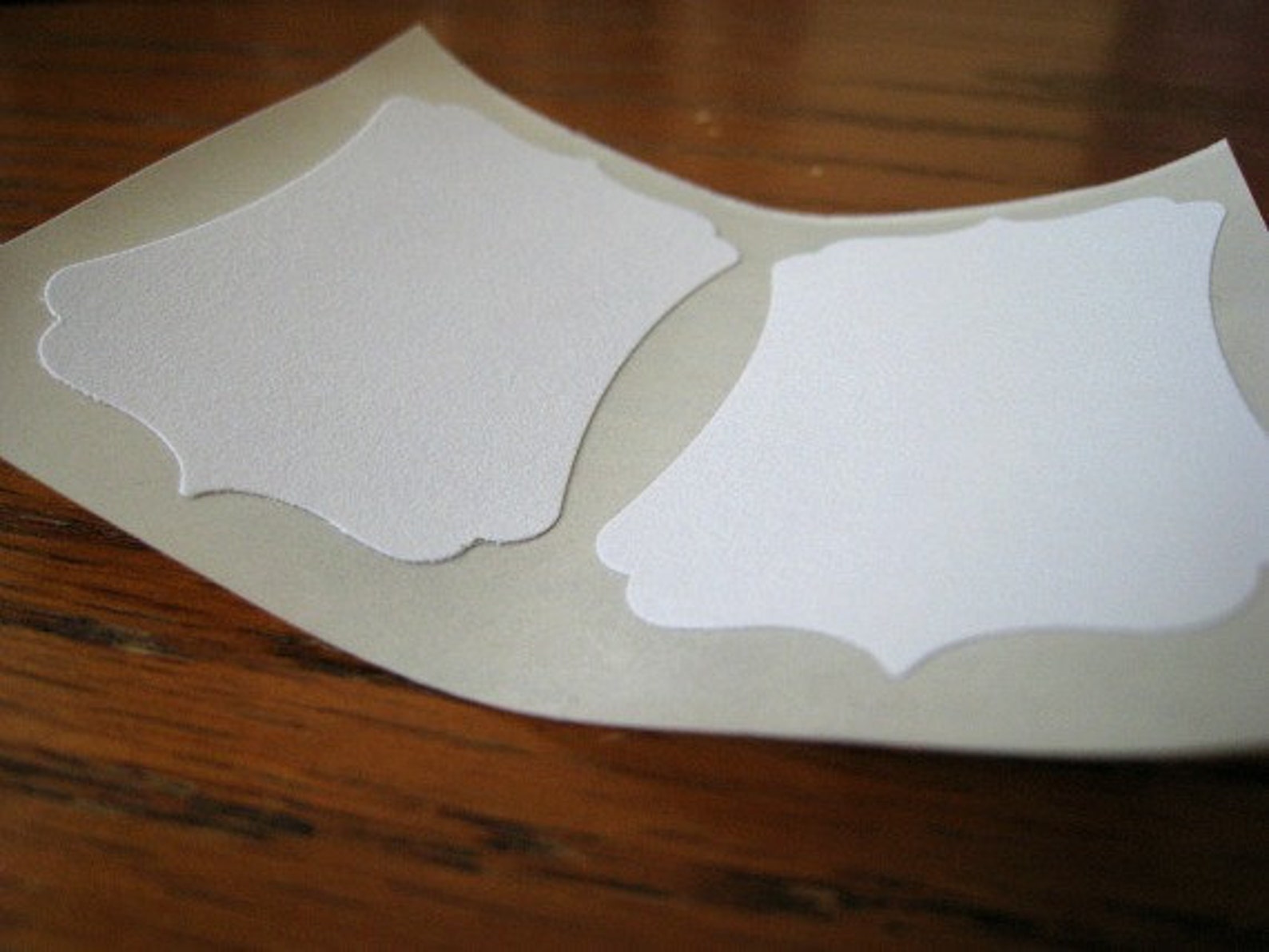 White Blank Labels Sticker Rectangle Bracket - Etsy