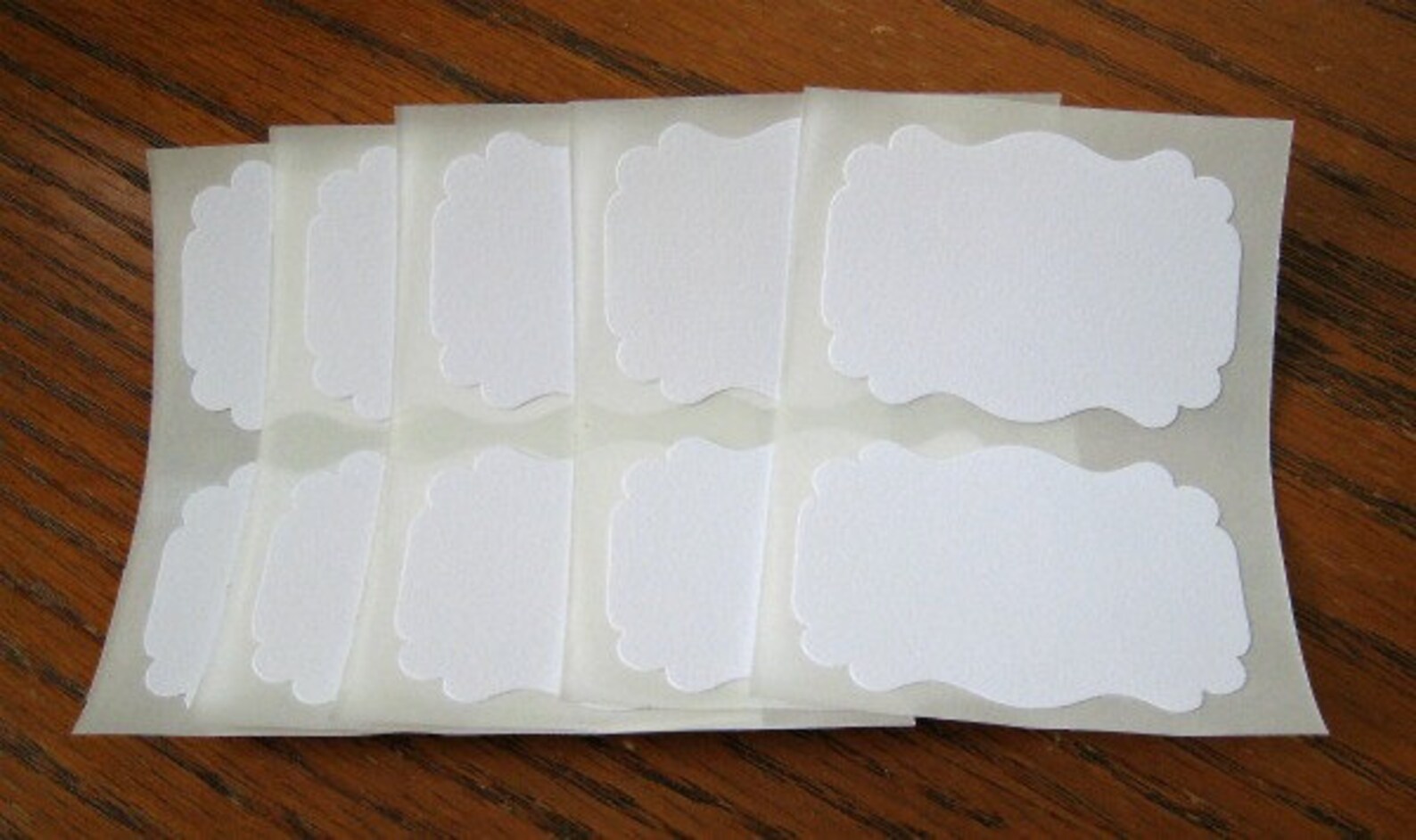 White Blank Labels Stickers Flourish Custom | Etsy