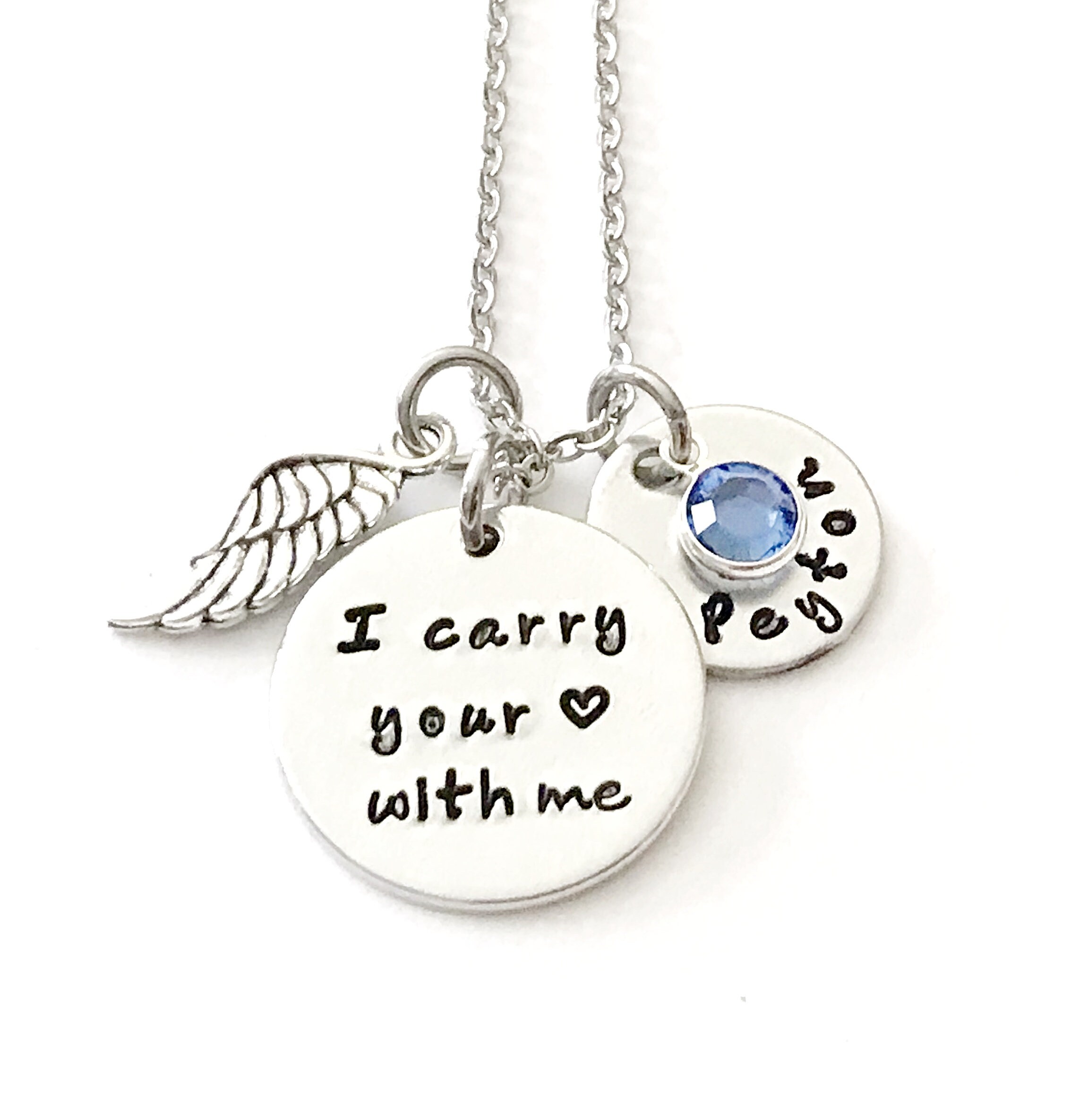 Personalized Memorial Necklace, Loss of Brother, Husband, Son, Sister ...