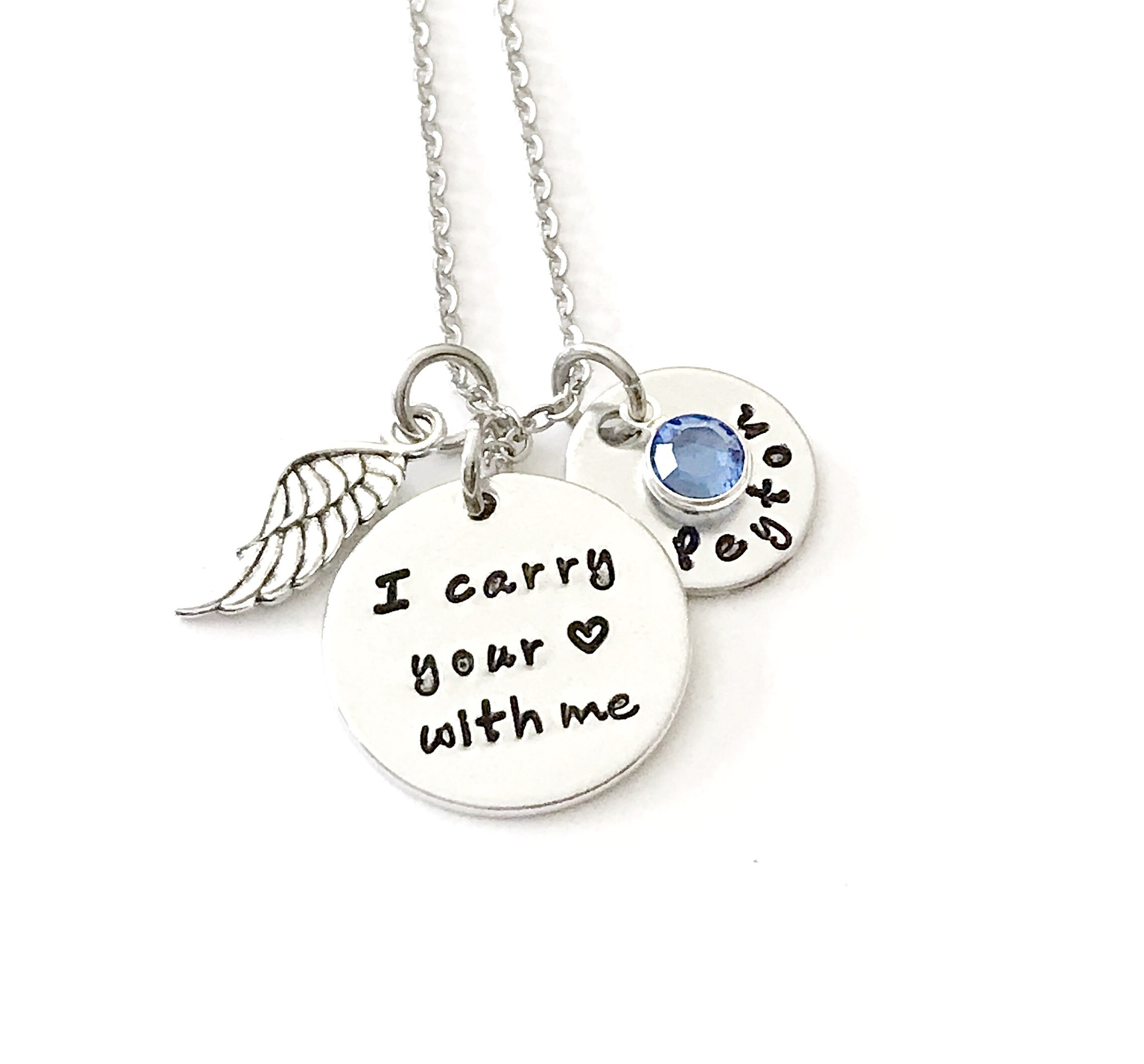 Personalized Memorial Necklace, Loss of Brother, Husband, Son, Sister ...