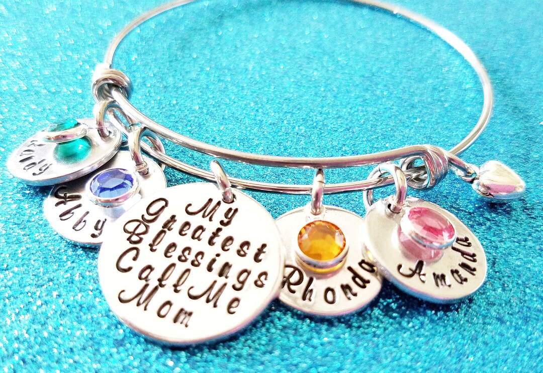 Personalized Mother Bracelet, Mom Gift, Mom Jewelry, My Greatest ...