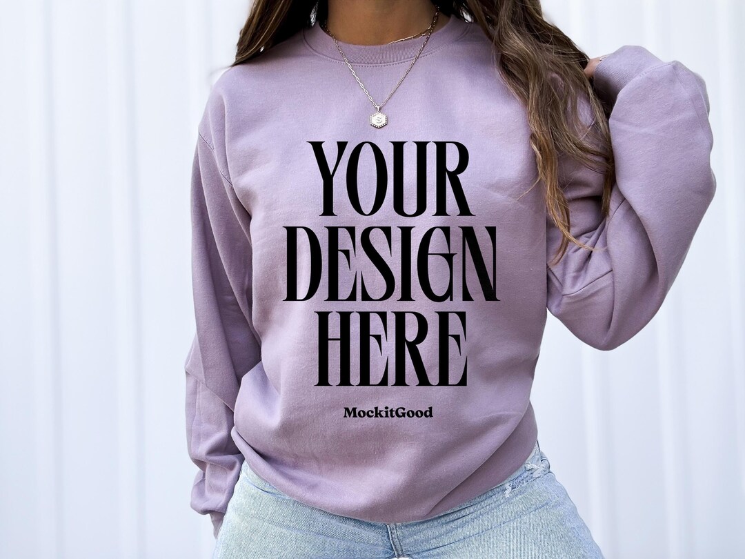 Gildan SF000 Paragon Sweatshirt Mockup Paragon SF000 Crewneck Mockup ...