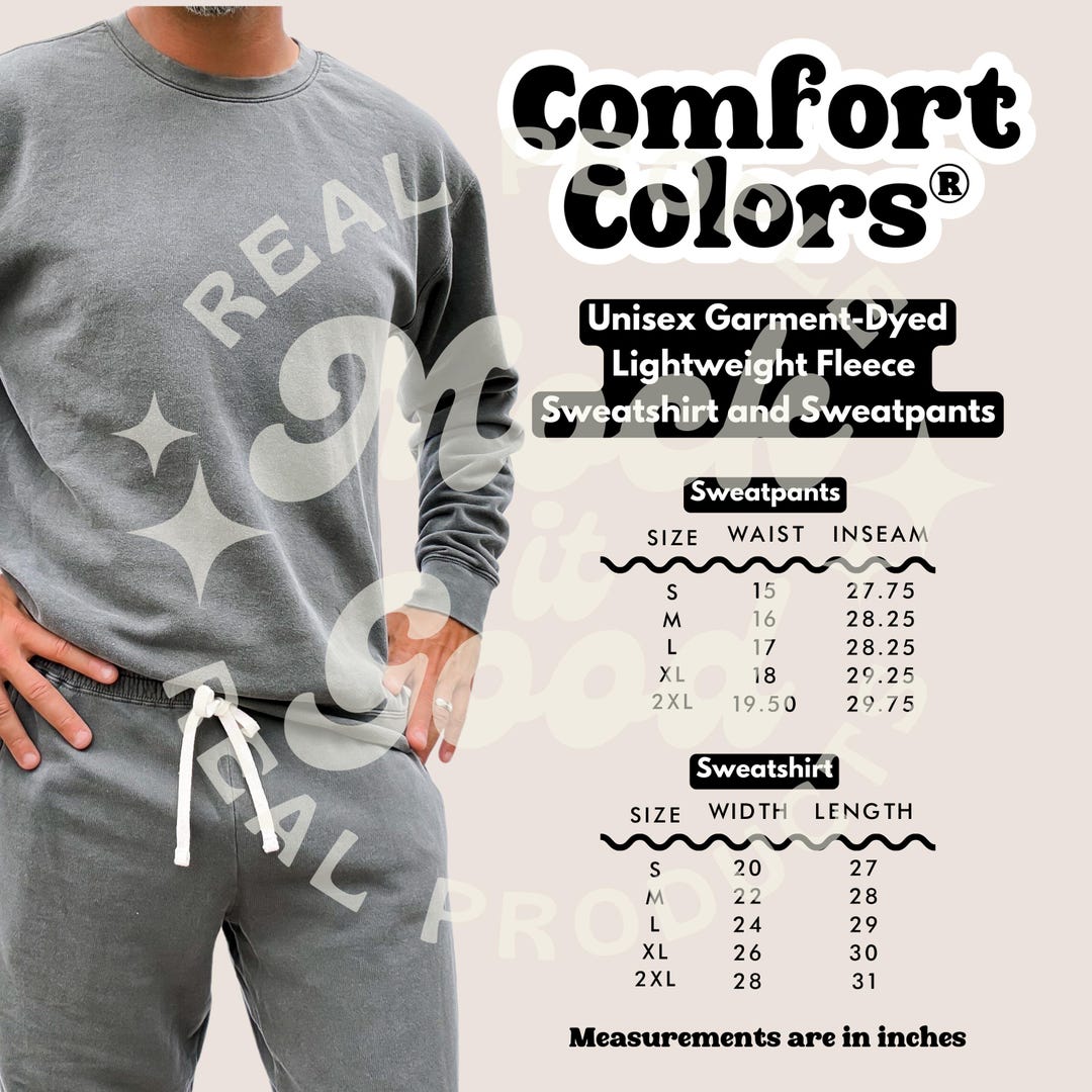 Comfort Colors 1466 Size Chart 1469 Sweatpants Mens Size Chart Comfort ...