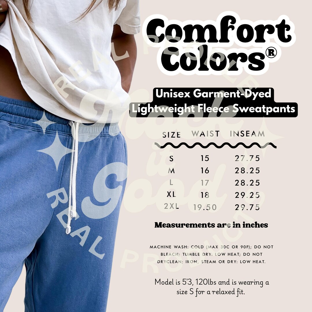 1469 Size Chart Comfort Colors 1469 Sweatpants Size Chart Comfort ...