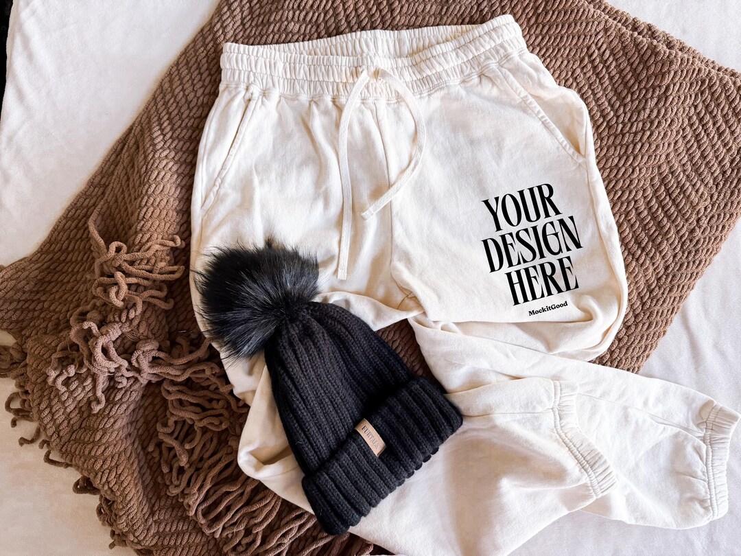 Ivory Comfort Colors 1469 Sweatpants Mockup Comfort Colors CC1469 Sweat ...