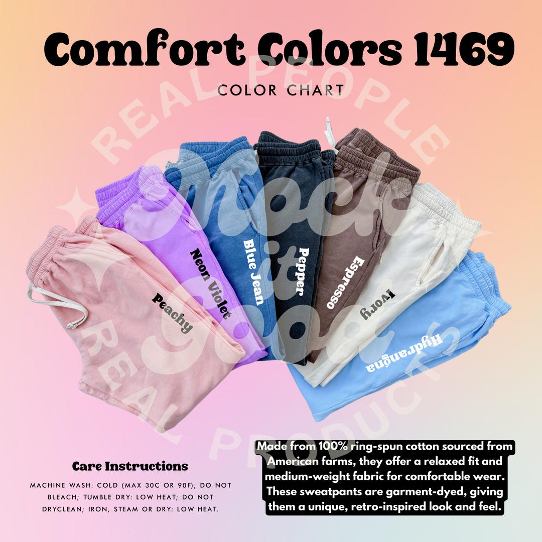 Comfort Colors 1469 Color Chart 1469 Sweatpants Color Chart Comfort ...