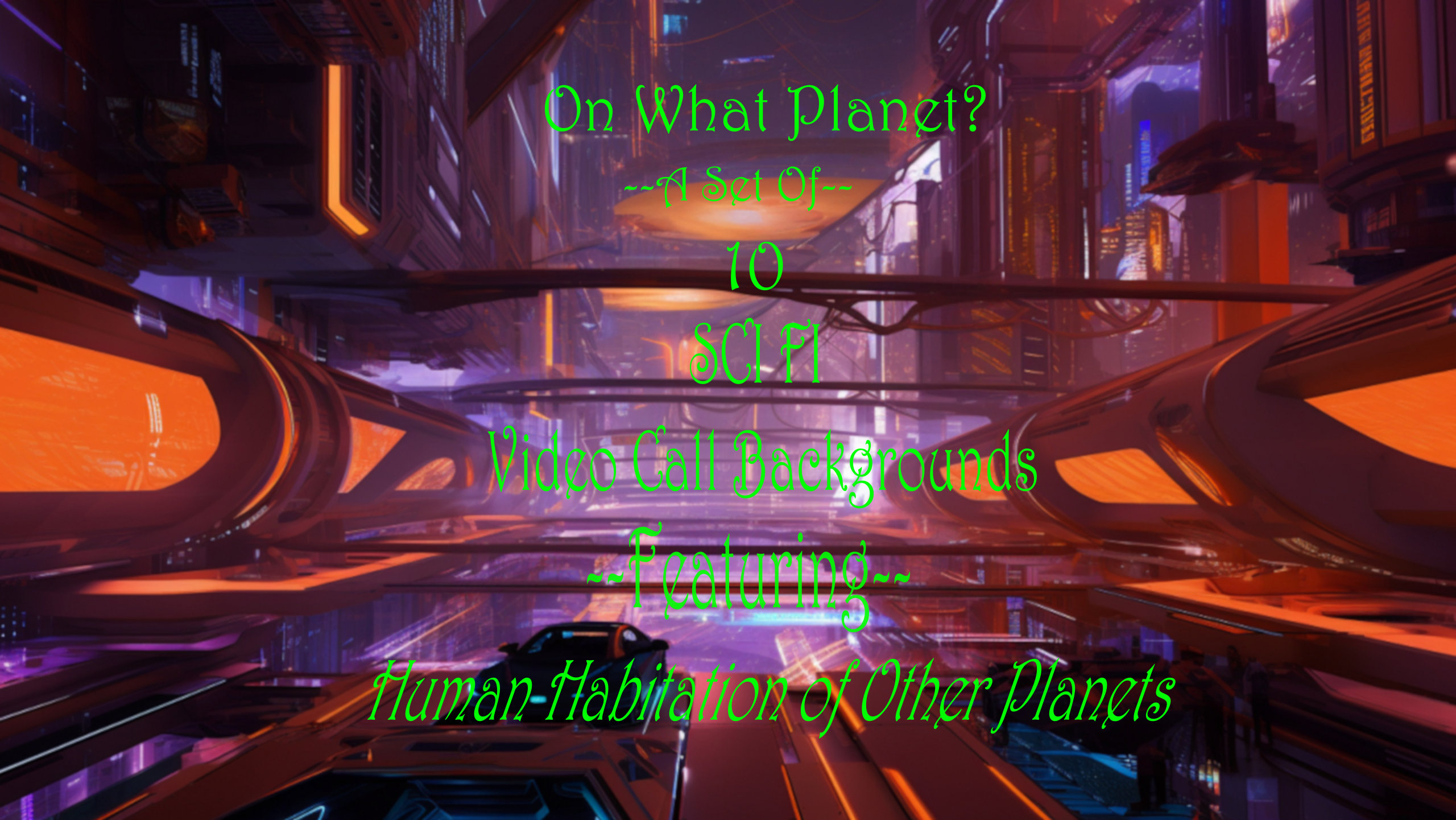 Video Call Background Futurist Zoom Background Sci-fi Videocall Virtual ...