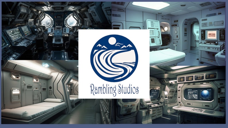 Science Fiction Video Call Backgrounds in a Spaceship - Etsy