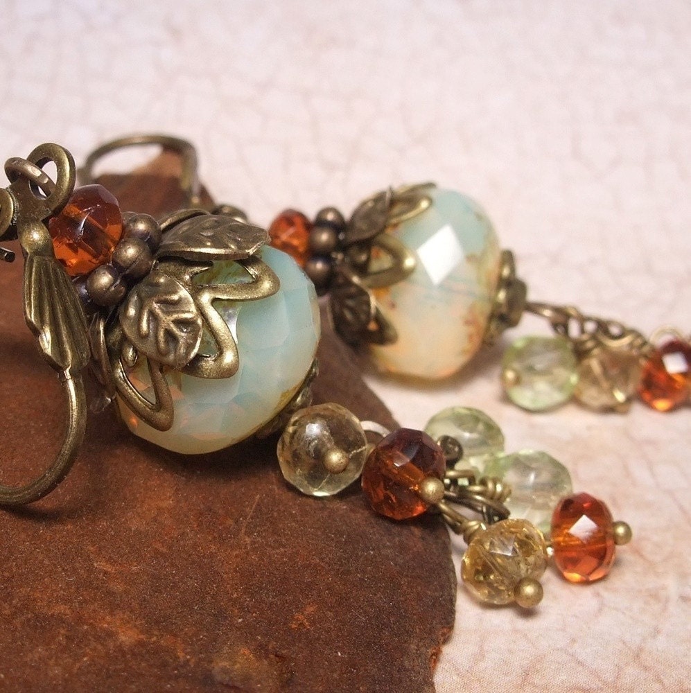 Harvest Earrings Earthy Jewelry Organic Earth Tones Fall - Etsy