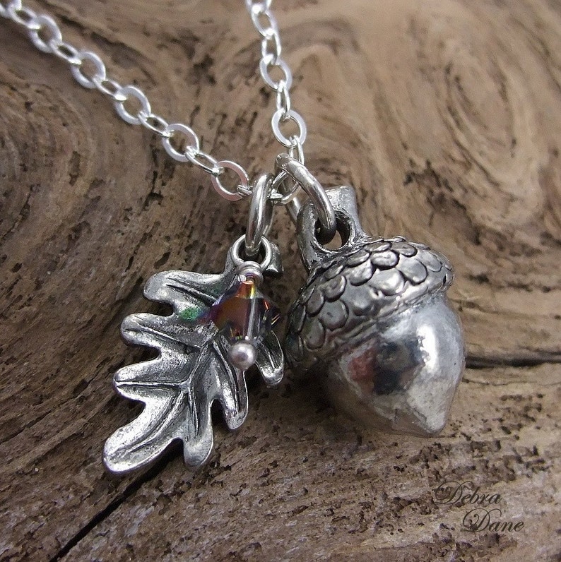 Silver Acorn Necklace Acorn Pendant Acorn Jewelry - Etsy