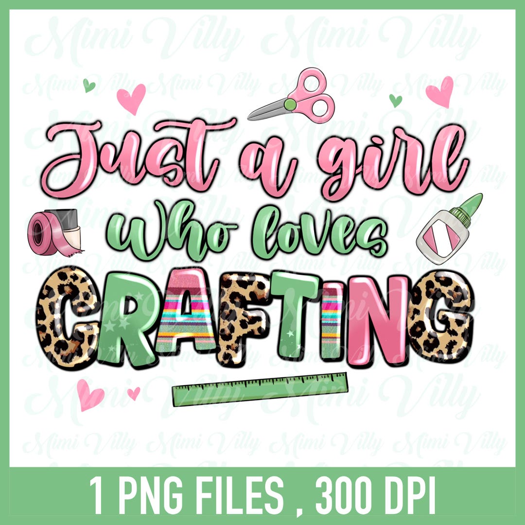 Crafting Girl PNG: Crafter Sublimation Print (digital Download) - Etsy
