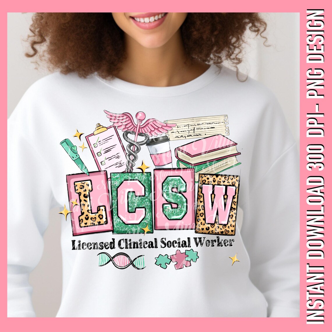LCSW Shirt Design PNG: Licensed Clinical Social Worker Download - Etsy