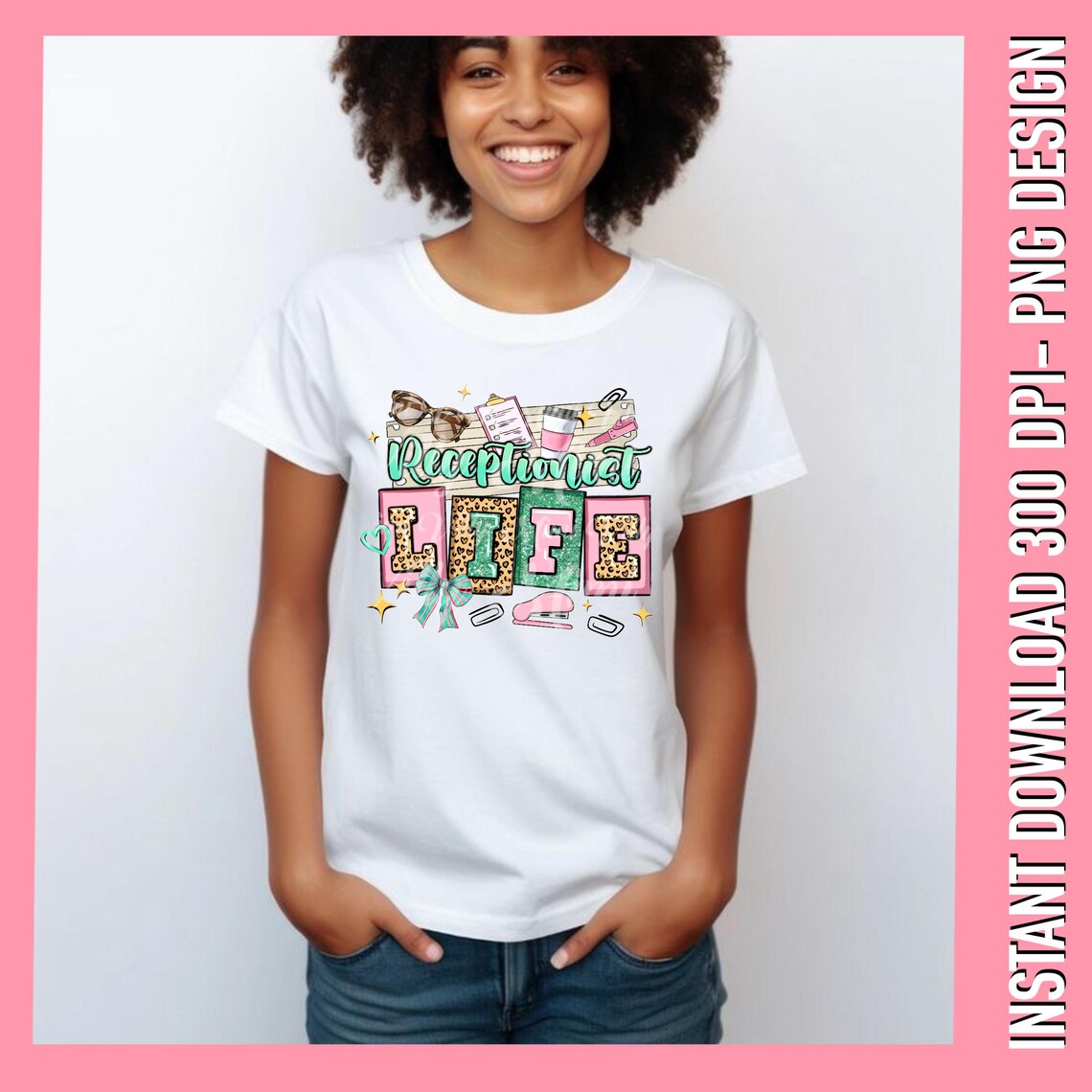 Coquette Receptionist Life PNG: Shirt Design Download - Etsy