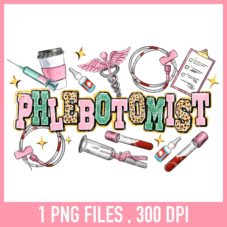 Phlebotomist Shirt Design PNG: Clinical Worker Sublimate (digital ...