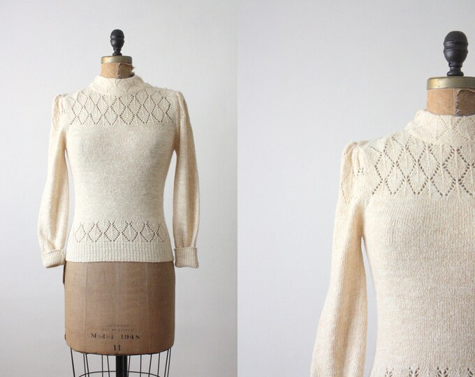 Vintage Diamond Knit Sweater - Etsy