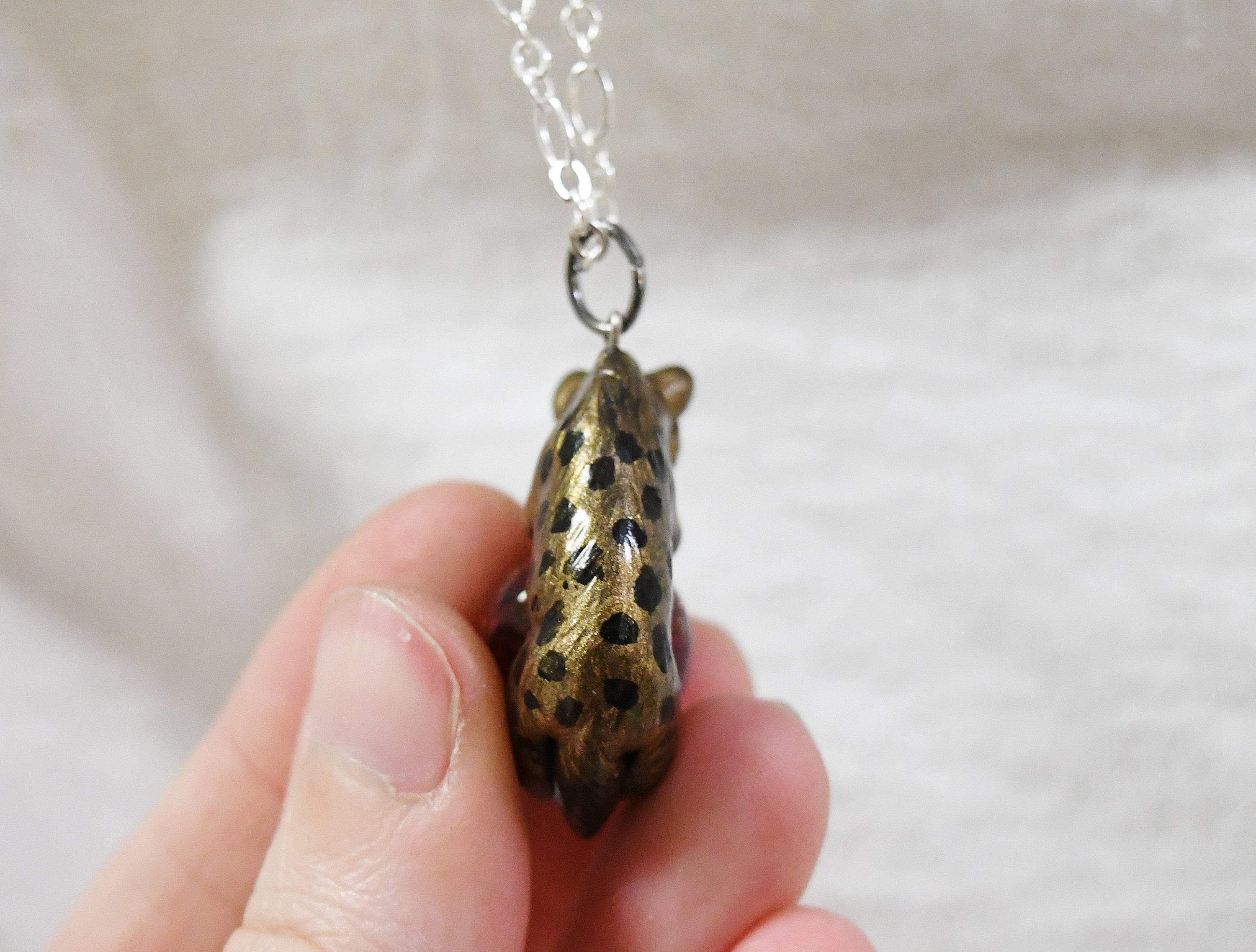 Hyena Necklace With Custom Color Gem | Etsy