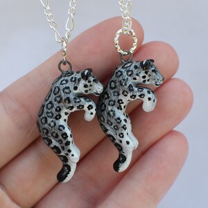 Snow Leopard Friendship Necklaces Heart Couple - Etsy