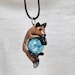 Red Fox Necklace Pendant With Custom Color Gem - Etsy