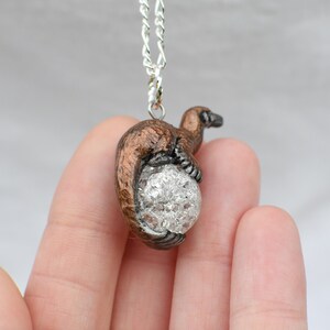 Feathered Pyroraptor Necklace With Custom Color Gem - Etsy