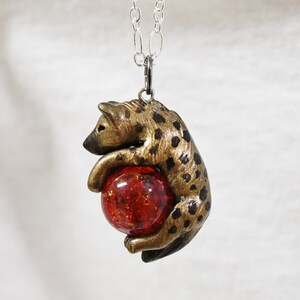 Hyena Necklace With Custom Color Gem - Etsy