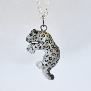 Snow Leopard Necklace Pendant Charm - Etsy