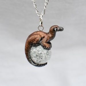 Feathered Pyroraptor Necklace With Custom Color Gem - Etsy