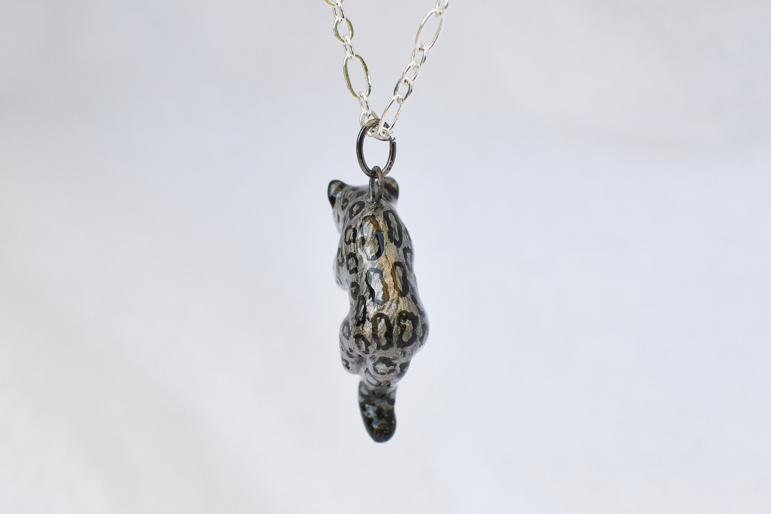 Snow Leopard Necklace Pendant Charm | Etsy