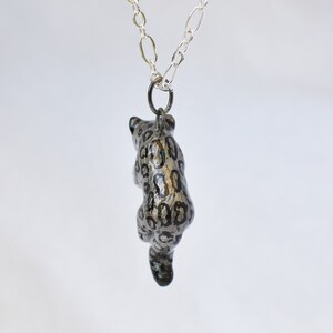 Snow Leopard Necklace Pendant Charm - Etsy