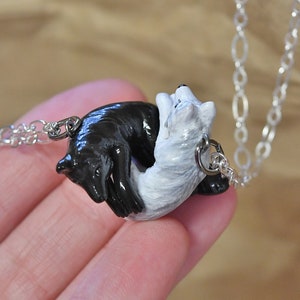 Cuddling Wolf Couples Necklaces Interlocking Love His and Hers - Etsy
